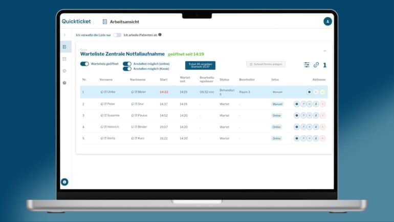 Patientenfluss steuern – Quickticket für Kliniken